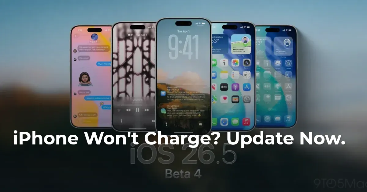Apple Fixes Charging Bug With iOS 26.5.1 | MegaMobileContent